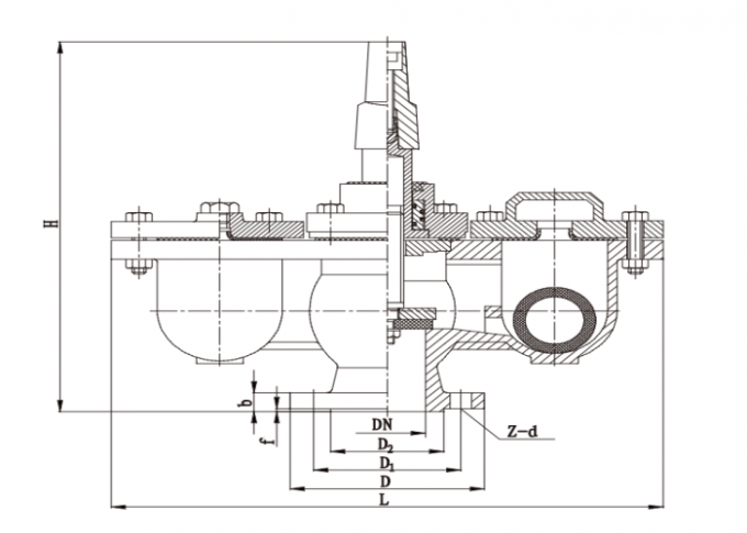 2 Inch Release Flanged Air Valve With Dual Port Exhaust Grey Iron Resilient