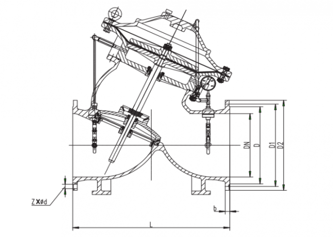 Multifunctional Water Pump Flow Control Valve , 1.6mpa NBR Pressure ...
