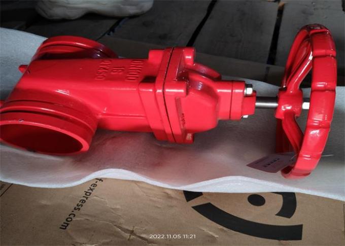 Clamp Connection Fire Protection Valves Red Color Dn100mm