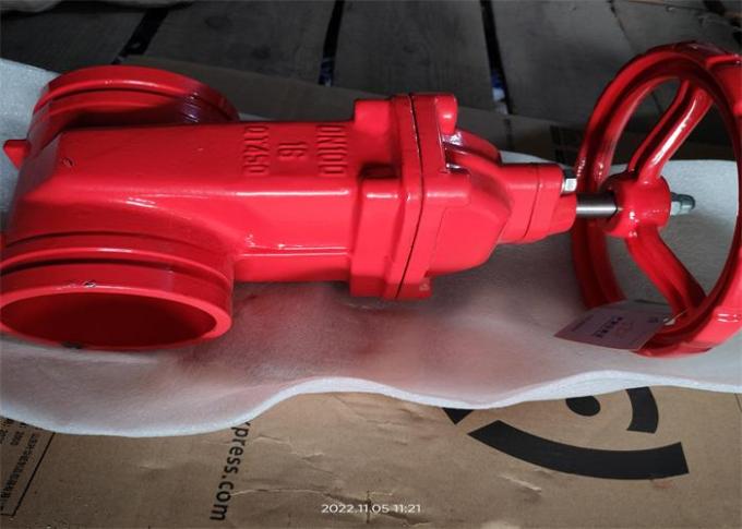 Clamp Connection Fire Protection Valves Red Color Dn100mm